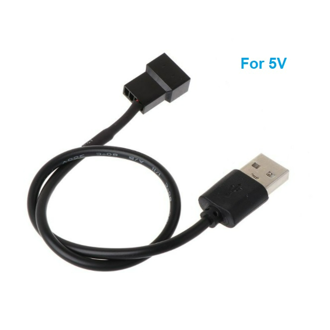 USB A Male To 4-Pin Computer DC Fan 4p Connector Power 5V Cable ...