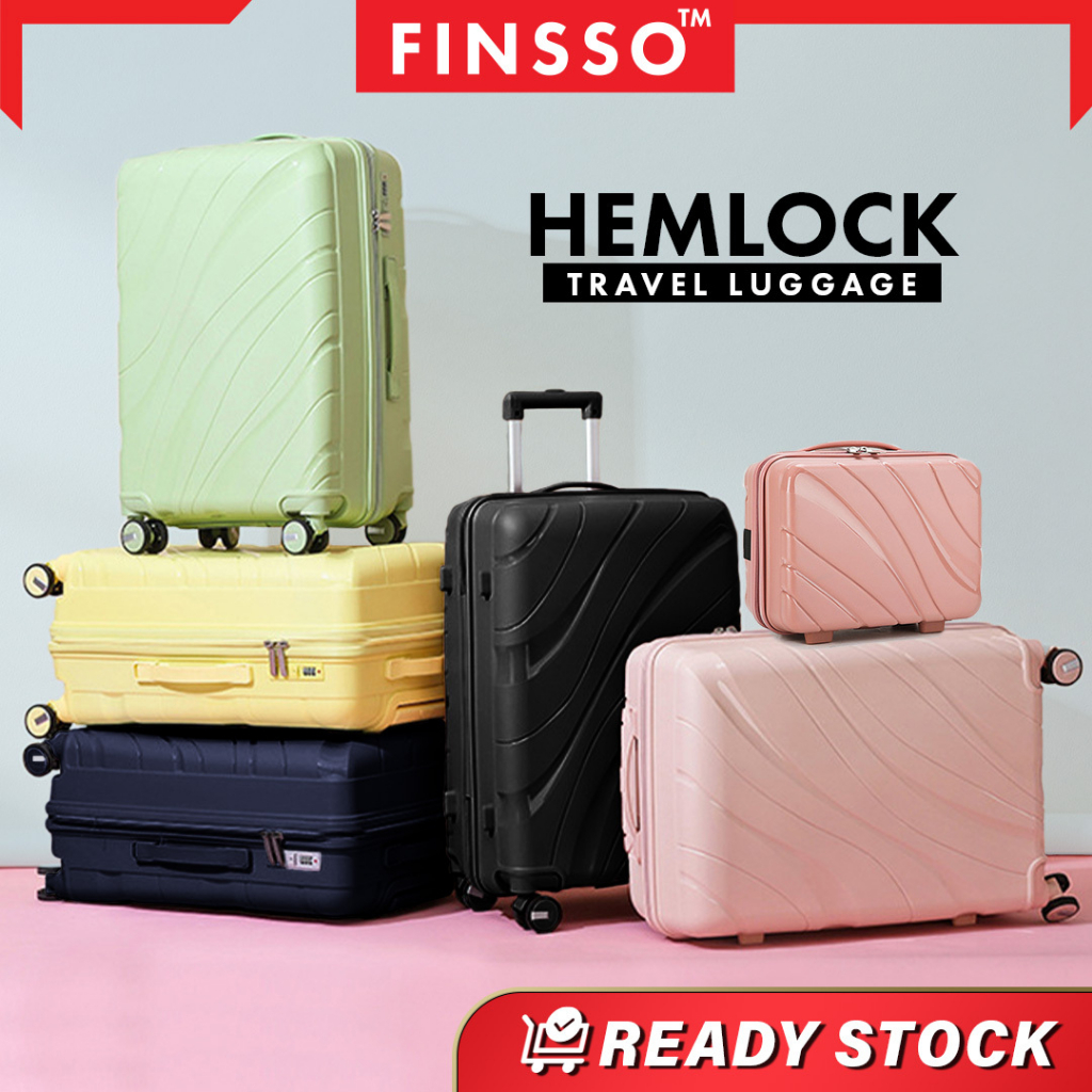 FINSSO : Hemlock PP material suitcase new pattern wave design travel ...