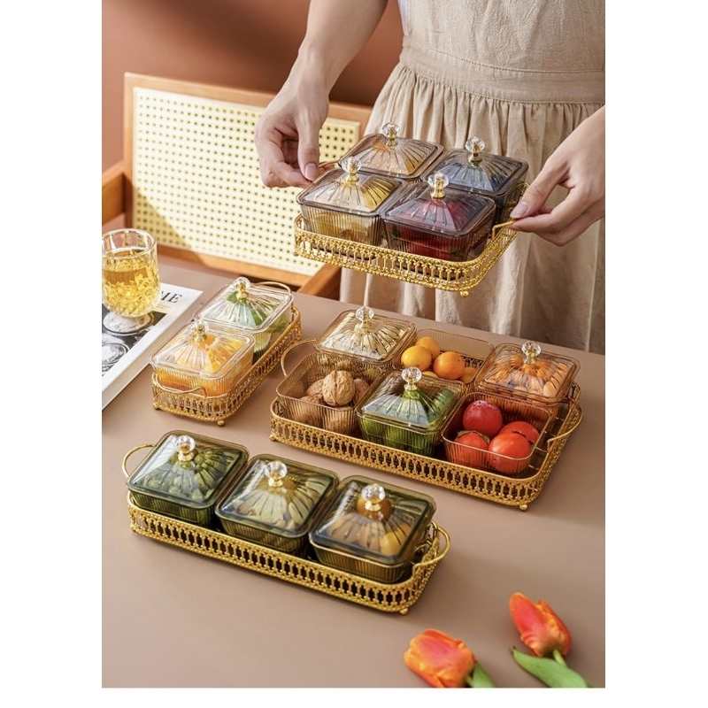 Food Compartment Side Dish Condiment Amber Gold Compartment | Shopee ...