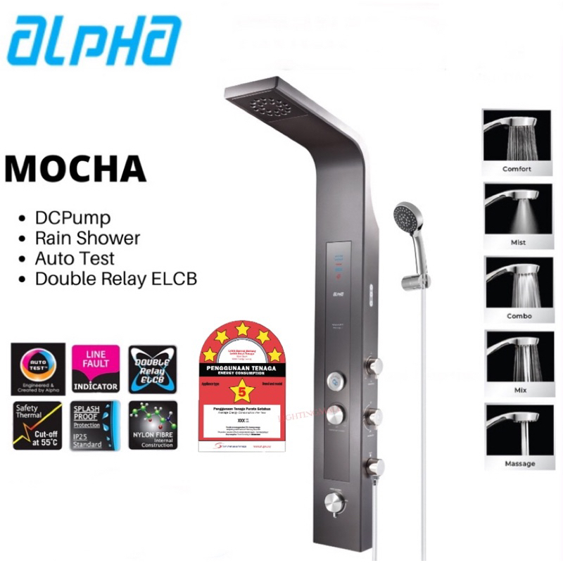 ALPHA Smart Revo i DC Pump Instant Water Heater Satin / Rose Gold / SK White / Mocha | Shopee ...