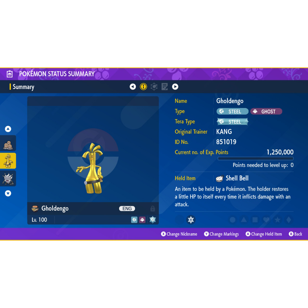 Pokemon Scarlet & Violet - 6IV Gholdengo [Tera Raid Build For 7-Star Inteleon] | Shopee Malaysia