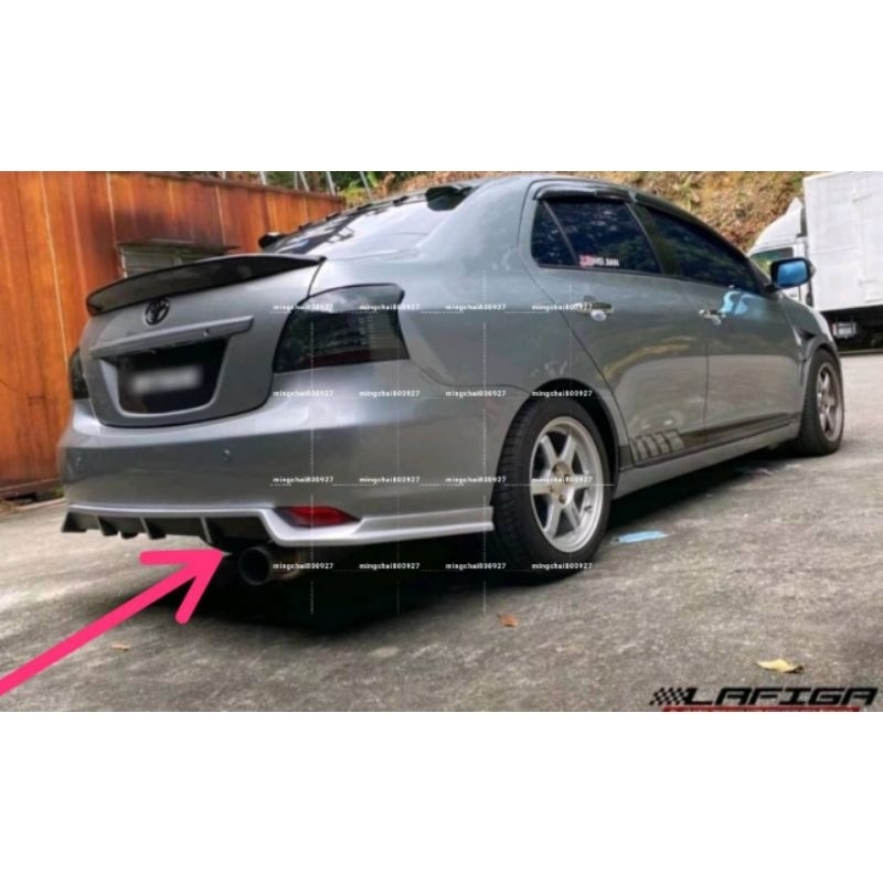 TOYOTA VIOS NCP93 2ND GEN LAFIGA REAR DIFFUSER Fiber NO PAINT | Shopee ...