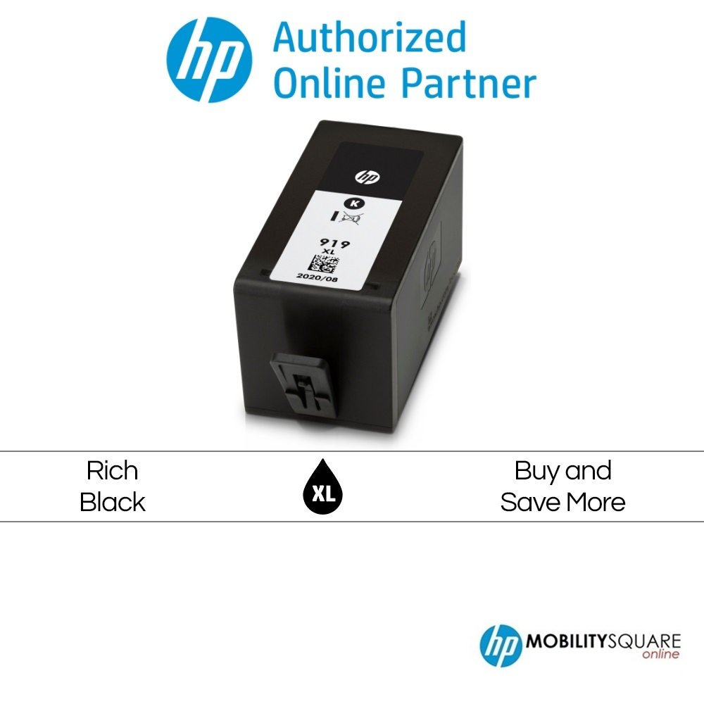 HP 919XL High Yield Black Original Ink Cartridge (3YM23AA) | Shopee ...