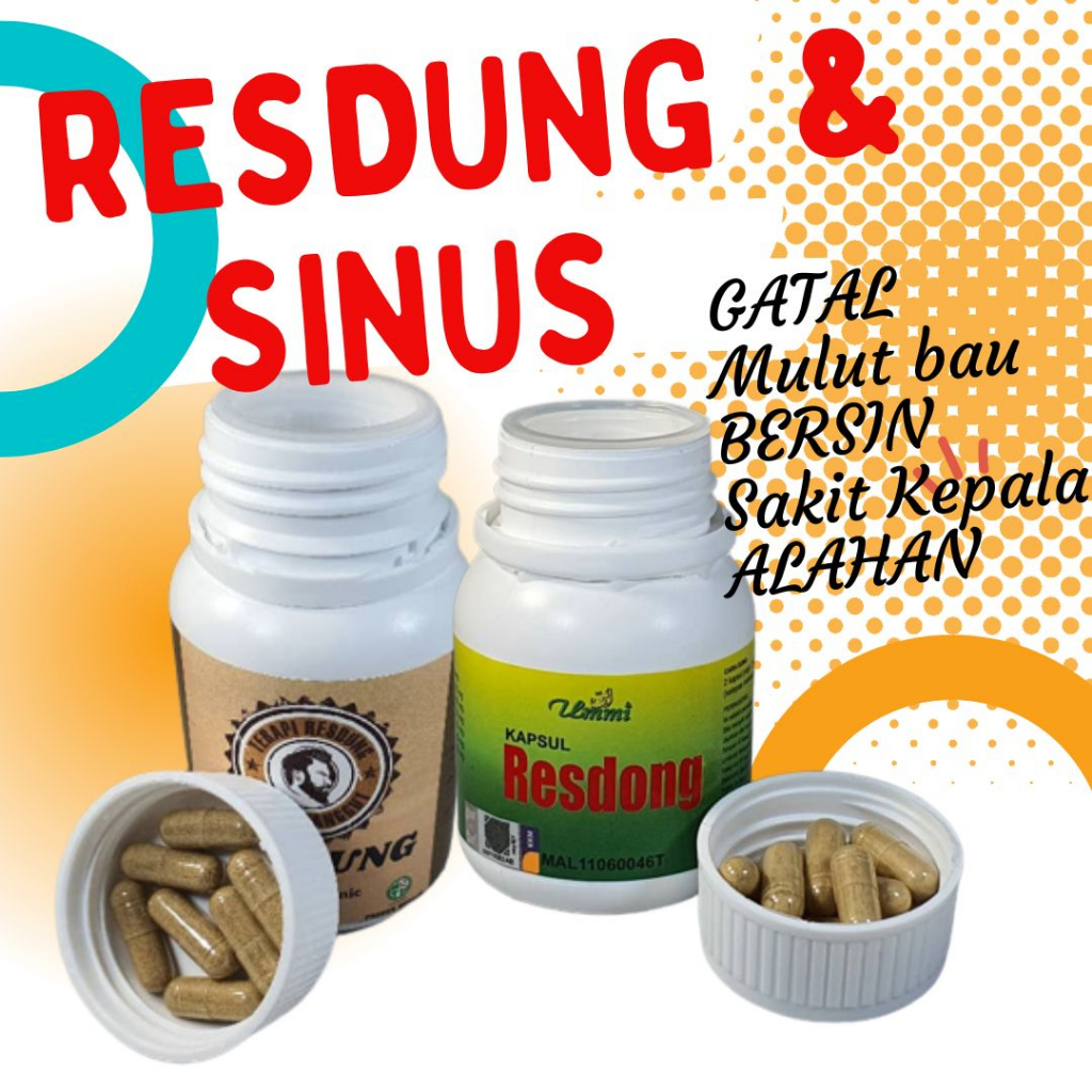 Resdung Kapsul Penawar Gatal Hidung Nafas Berbau Bersin Migrain100 ...