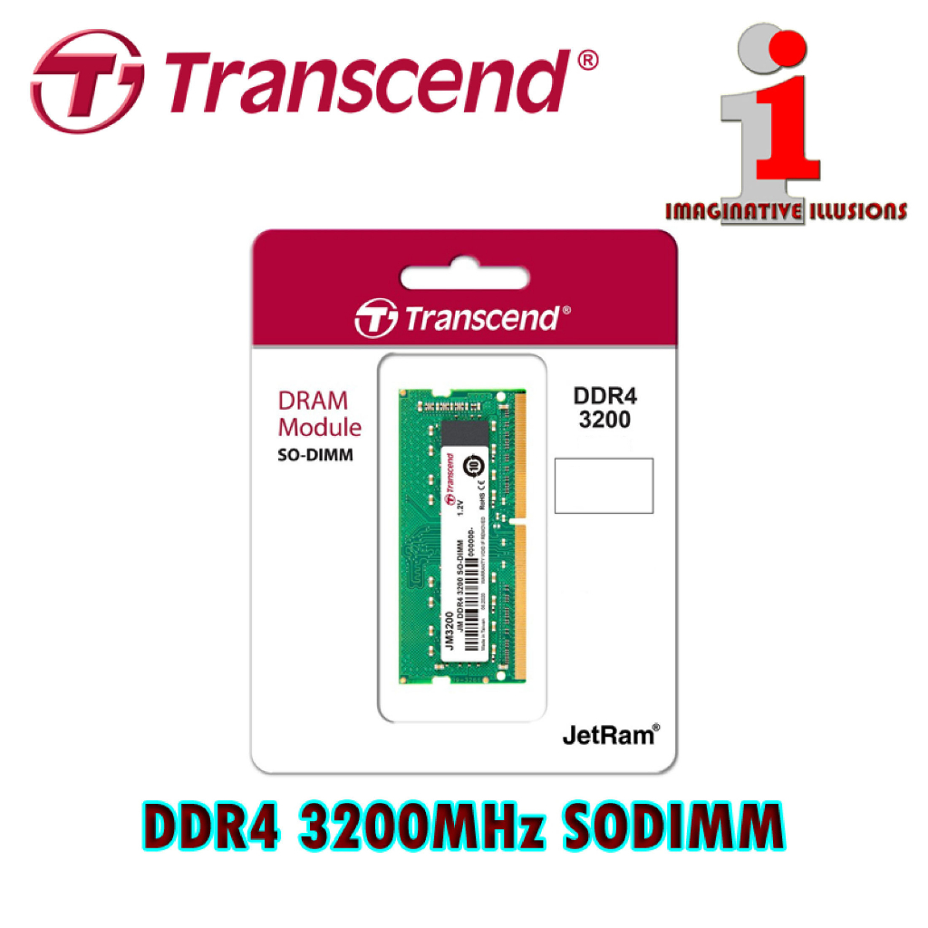 Transcend JetRam DDR4 3200 8GB 16GB 32GB 1.2V 260-Pin SODIMM RAM ...