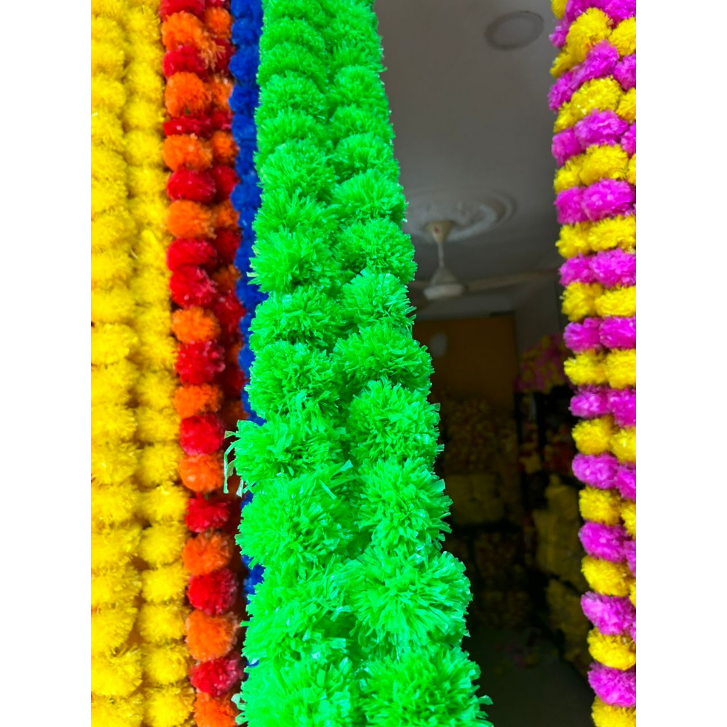 MARIGOLD GARLAND FOR DECORATION NALLUNGU,WEDDING DECORATIVE MARIGOLD ...