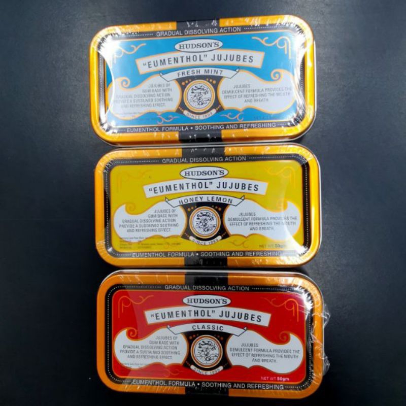 HUDSON'S EUMENTHOL JUJUBES MELEGAKAN SAKIT GATAL TEKAK BATUK SELESEMA ...