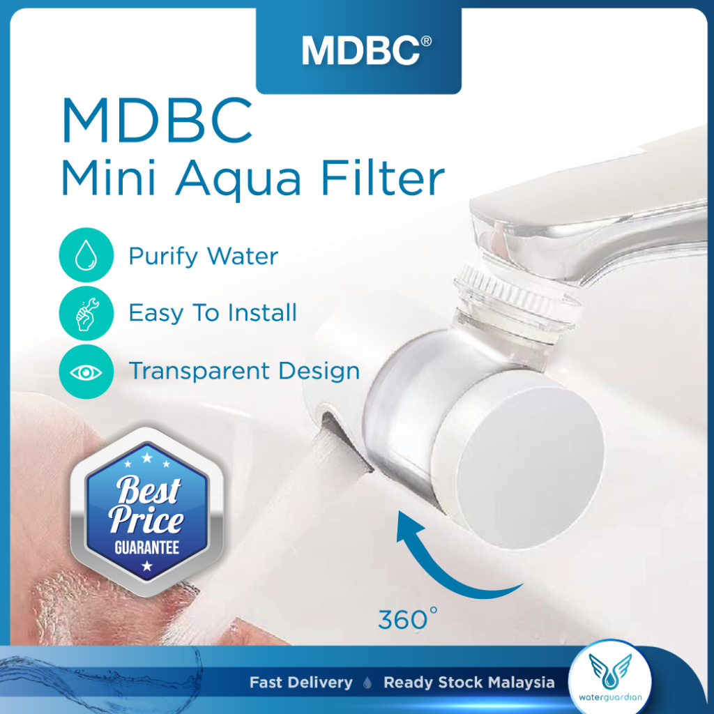 Kitchen Bathroom Faucet Tap Water Filter 360 Degree MDBC Aqua Filter ...