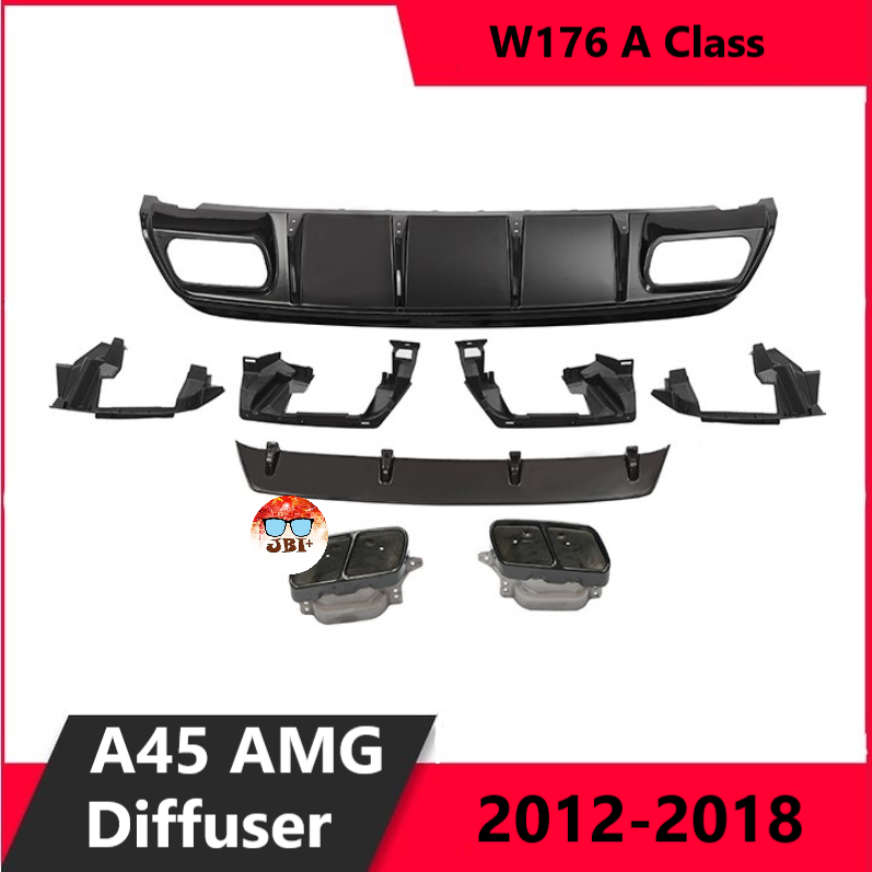 Mercedes Benz A45 W176 AMG Diffuser A180 A200 A250 | Shopee Malaysia