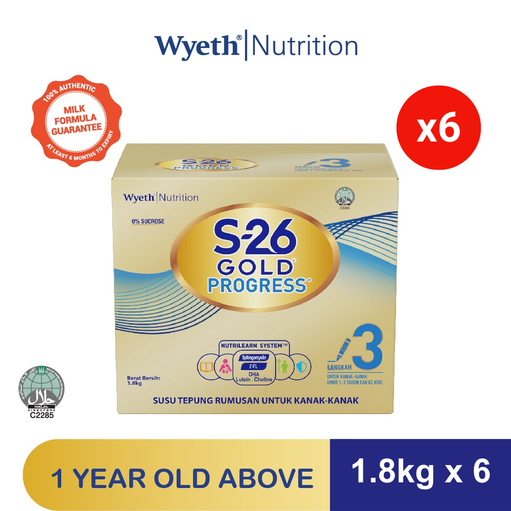 S-26 Gold Progress Milk Formula Powder (1.8kg x 6) | Shopee Malaysia