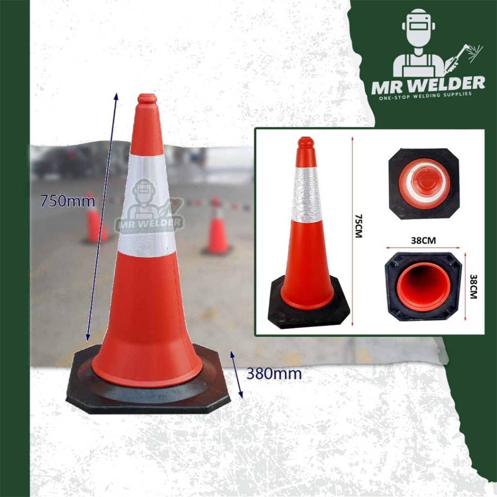 HEAVY DUTY 30" SAFETY CONE / TRAFFIC CONE RUBBER BASE / Heavy Duty Kon ...