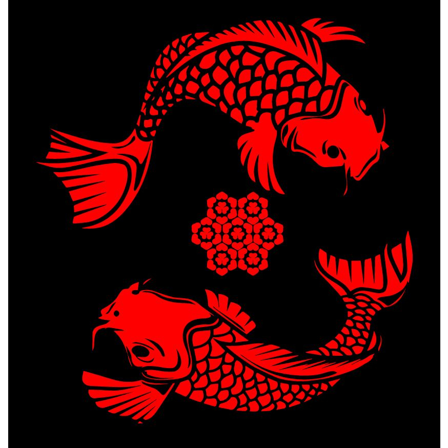IKAN KOI, STICKER KOI STICKER AQUARIUM.STICKER TAMPAL CERMIN | Shopee ...