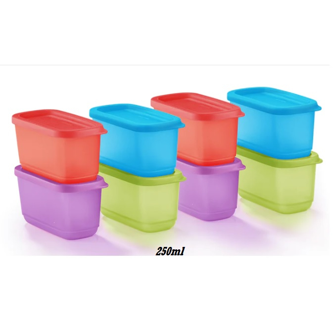 Tupperware: Cubix Mini Rectangular 250ml (2 / 4 /8pcs) | Shopee Malaysia