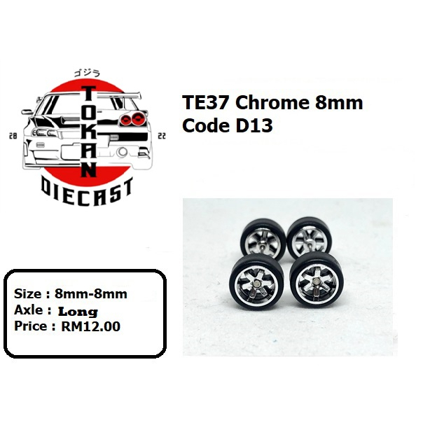 Tayar Getah TE37 Chrome 8mm-8mm | Shopee Malaysia