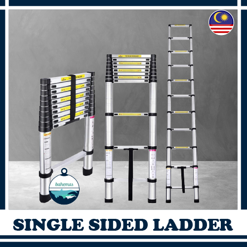 Tangga lipat Aluminium Extension ladder Heavy Duty ladder Telescopic Ladder foldable Single ...