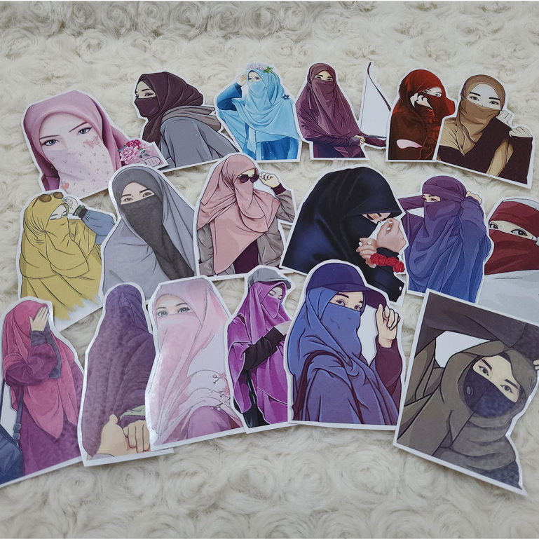Setia Kraf Niqab Hijab Muslim Girl Sticker Journal Planning Stickers-3 ...