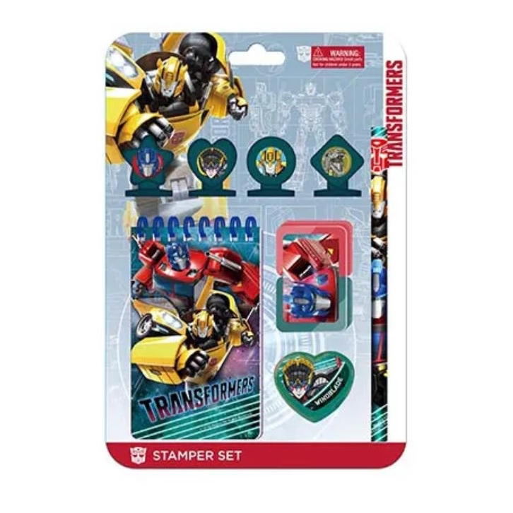 Original Hasbro Transformers 8 pcs Stamper with Stationery Set | Shopee ...
