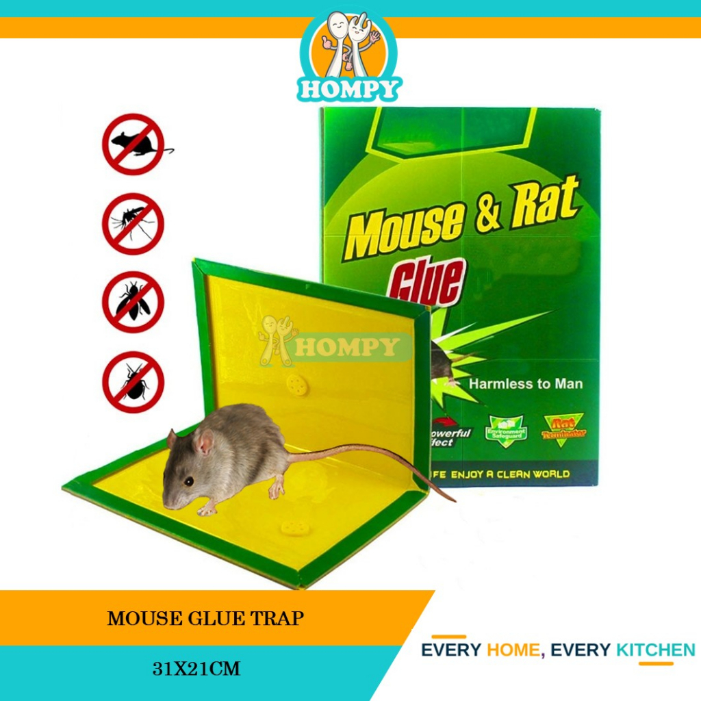 Mouse Glue Trap Rat Catcher Sticky Board Foldable Pest Control Pad ...