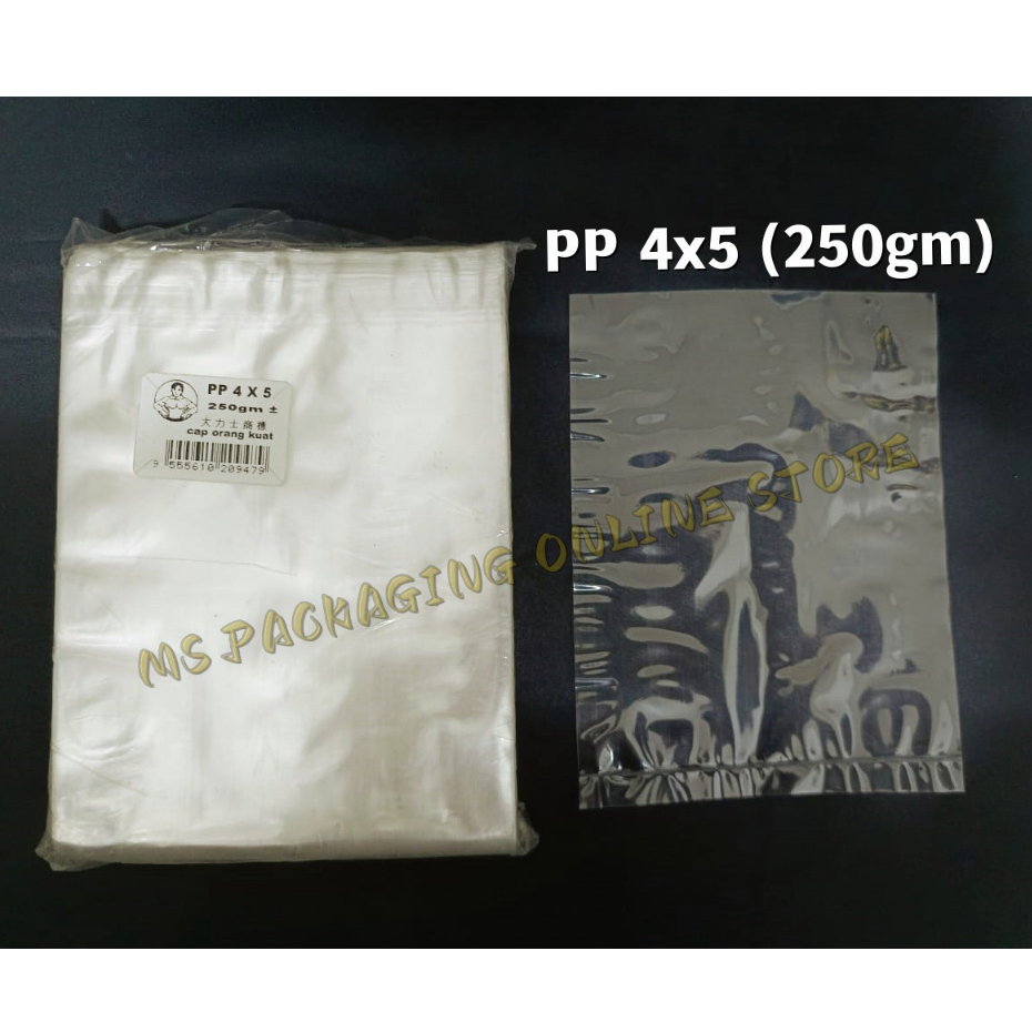 04 / 08 PP Plastic Bag / Transparent Plastic PP Flat Quality Clear Bag ...