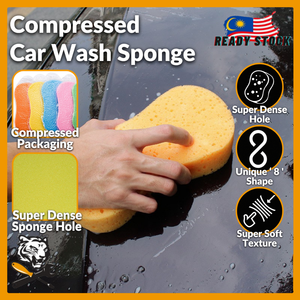Compressed Car Sponge Polishing Wax Sponge Foam Applicator Sponge ...