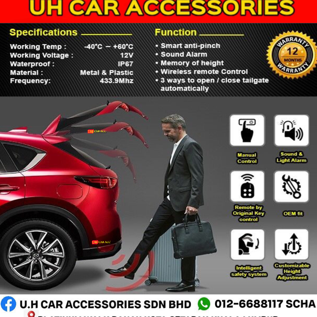 PERODUA ATIVA REAR TAILGATE TRUNK CARGO AUTO POWER BOOT | Shopee Malaysia