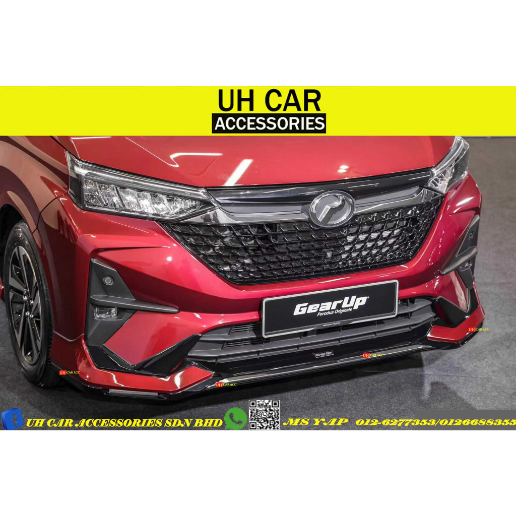 PERODUA ALZA 2022 2023 GEAR UP OEM PP FRONT N REAR SKIRT BODYKIT WITH ...