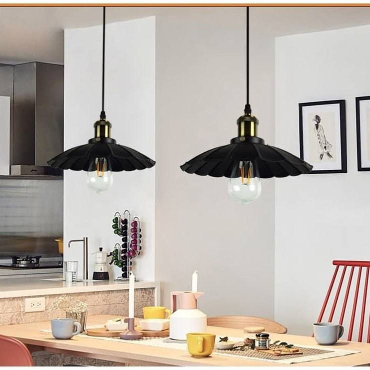 Lampu Siling BLACK MODEN Ceiling Pendant Dining Lamp LED Metal Lampu ...