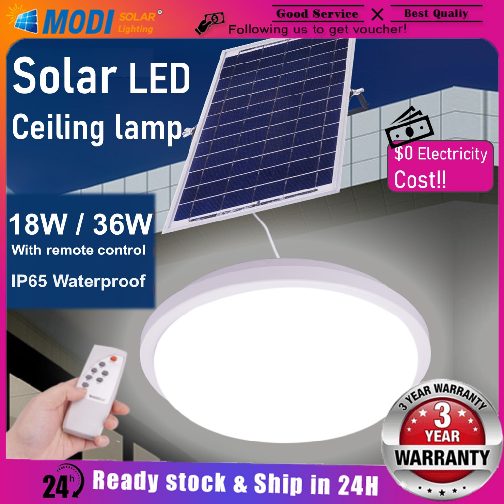 [MODI 2023 NEW] Solar Ceiling Light 18W/36W/200W/280W Downlight LED ...