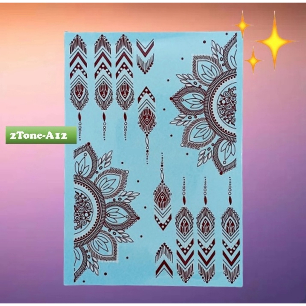 INAI 3D Pelekat HENNA Sticker inai viral Segera Pelekat Pengantin Inai ...