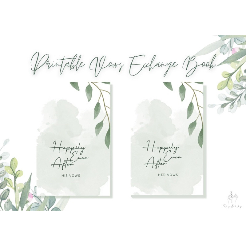 PRINTABLE Love as Pure as Sage Design Vows Exchange Book Digital Print ...