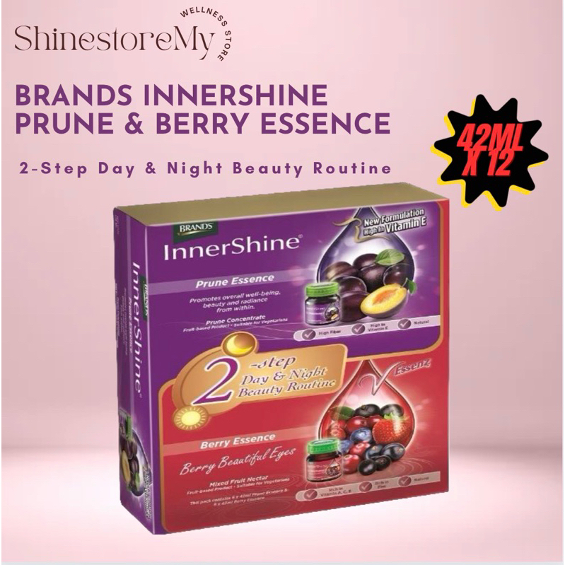 Brand's InnerShine Prune & Berry Essence 42ml x 12s Bottles | Shopee ...