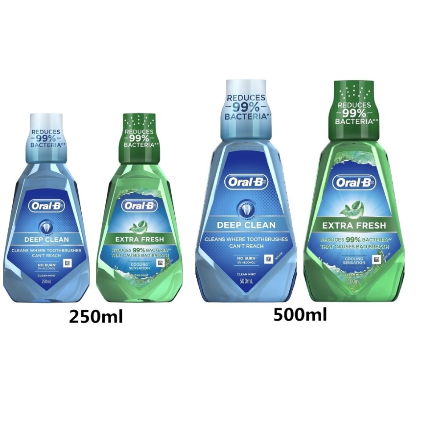 Oral-B Mouthwash / Rinse - Intense | 0% Alcohol No Burn* 250ml/500ml ...
