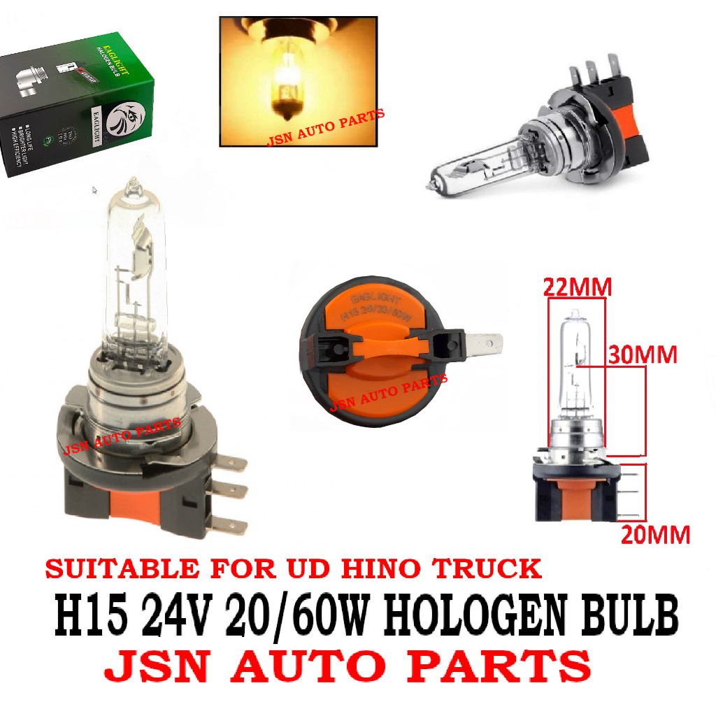 H15 24V HOLOGEN BULB FOR NISSAN UD TRUCK CRONER KUZER PKE HEAD LIGHT ...