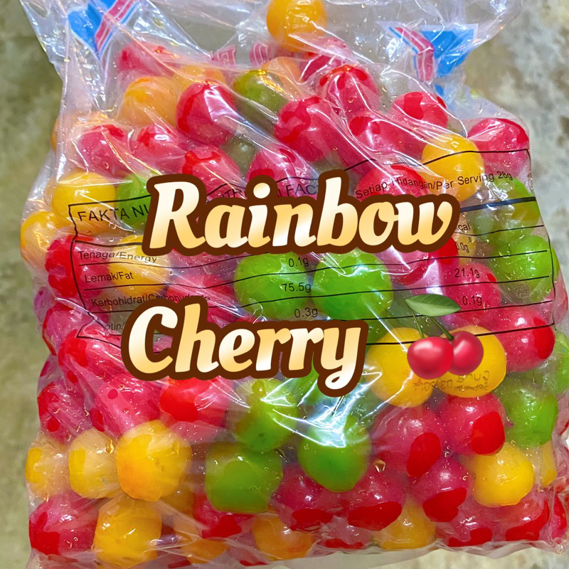 RAINBOW CHERRY PLUM ACAR asam asam enak merah kuning hijau buah ceri ...
