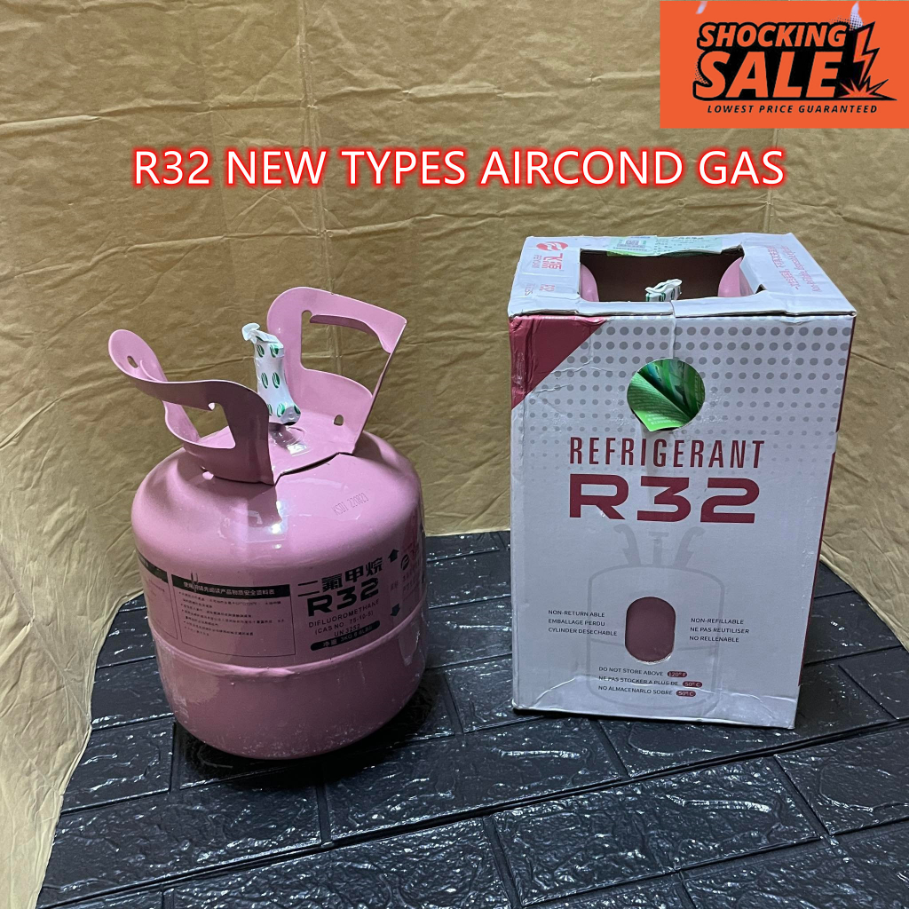 3KG (5KG) REFRIGERANT R32 GAS AIRCOND ( NEW TYPES ) FRIDGE 冷气空调 煤气体 GAS PENYAMAN UDARA GAS TOP ...