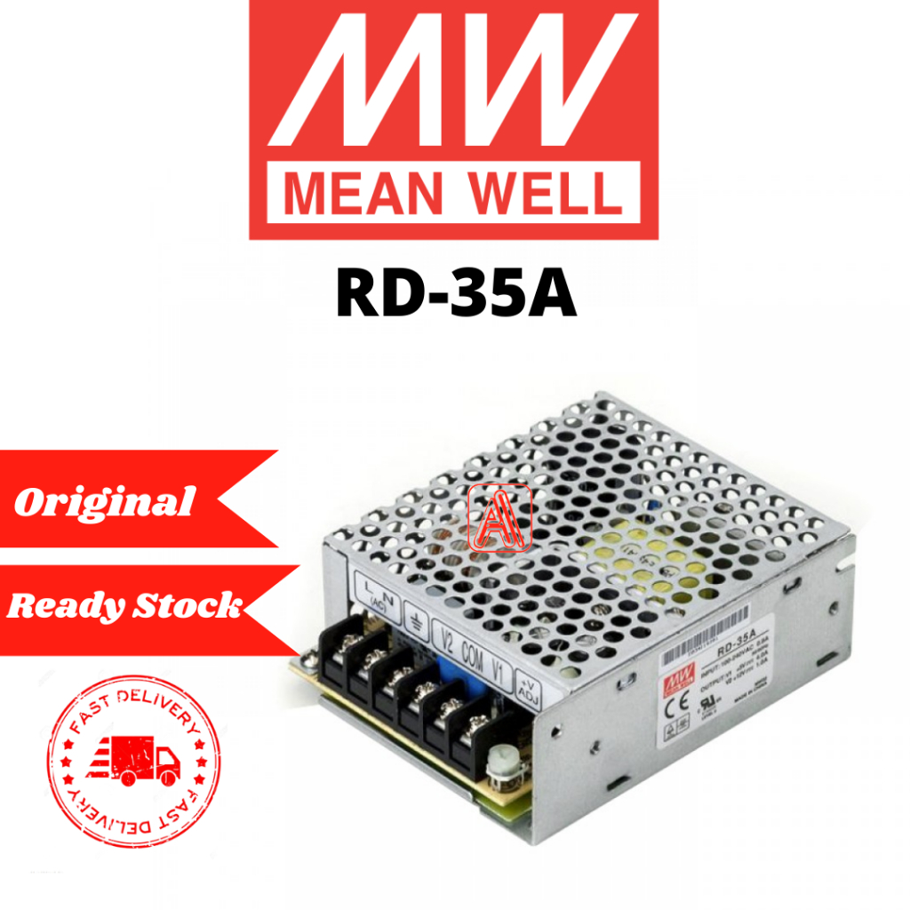 Mean Well RD-35A / 32W 5Vdc AC-DC 32-35W Dual output enclosed power ...