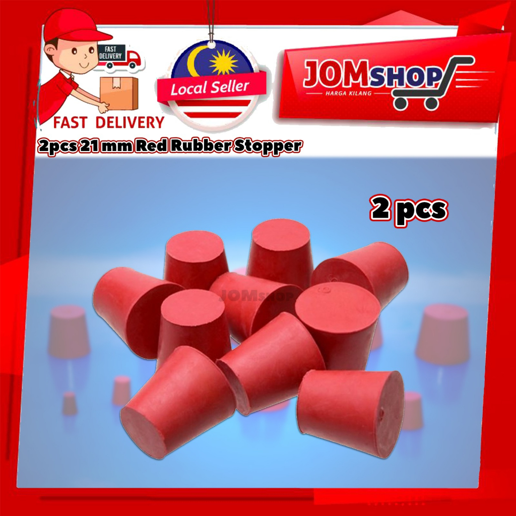 2PCS Rubber Stopper Plug Water Container Solid Red Insert Stopper Water ...