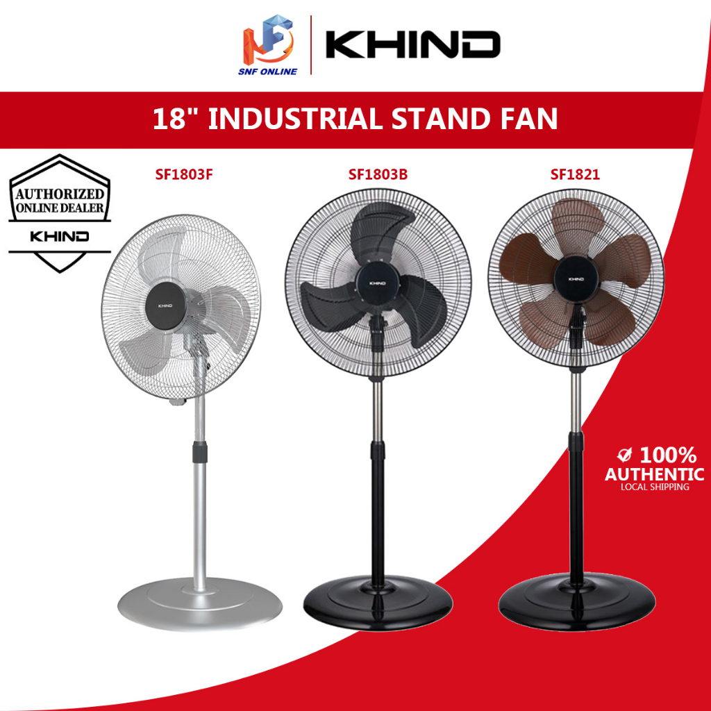 Khind 18" Industrial Stand Fan Aluminum SF1803B SF1803F SF1821 | Shopee ...