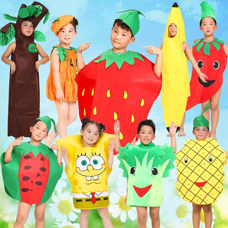 Kids Vegetable Costumes Children Cosplay Clothes Fruit Costume | Shopee Malaysia