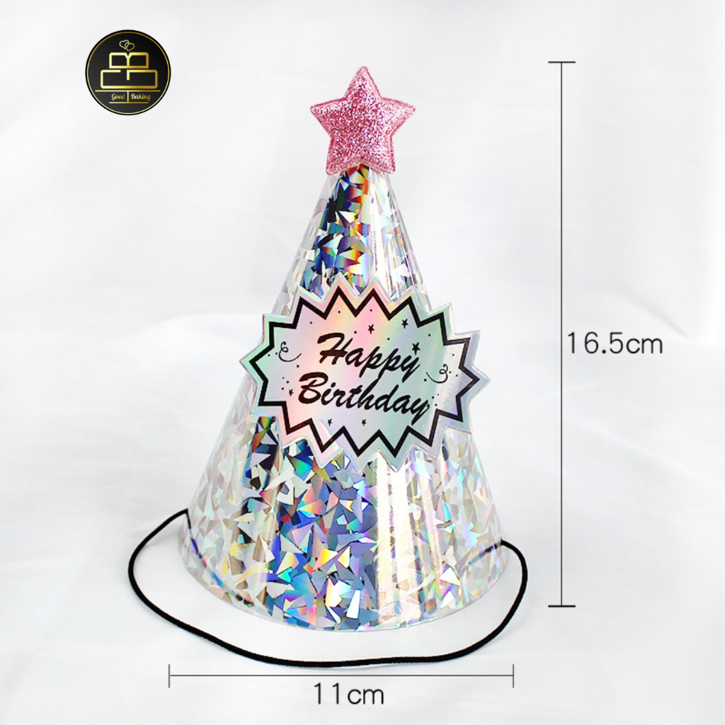 Birthday Party Hat Paper Hat / Bling Shining Topi Hari Jadi / Insta ...