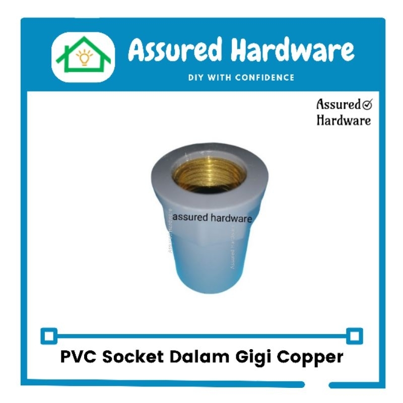 PVC PT Socket Inner Thread / PVC Socket Dalam Gigi Copper 15mm | Shopee ...