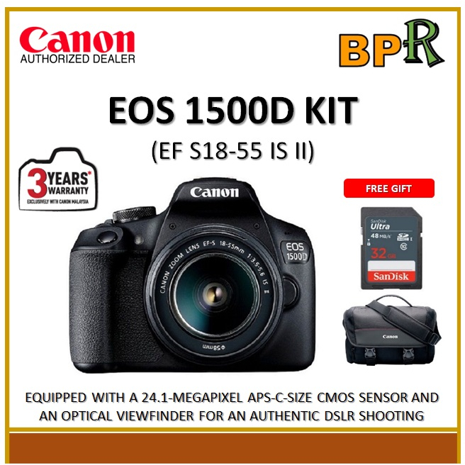 Canon EOS 1500D (EF S18-55 IS II) KIT DSLR CAMERA - Canon Malaysia ...