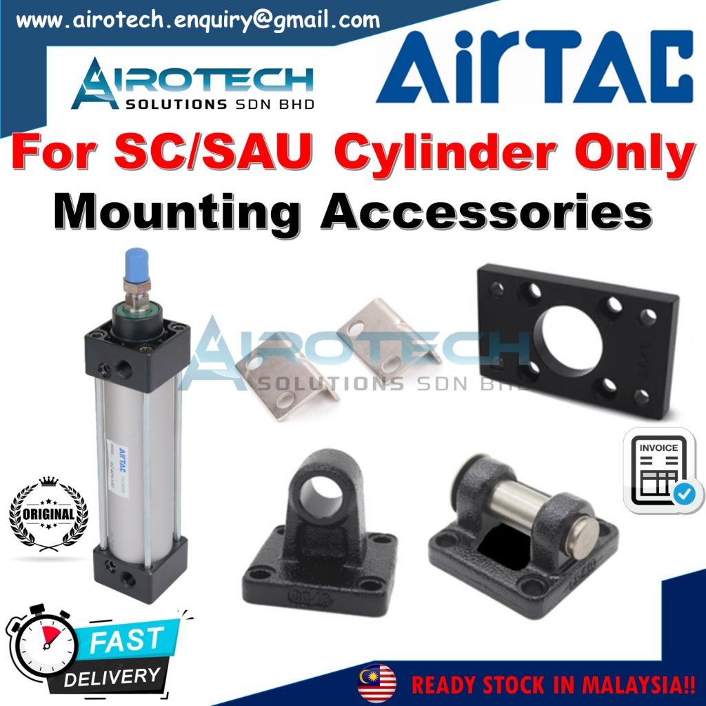 AirTAC SC/SAU Series Pneumatic Air Cylinder LB FA/FB CA Single Clevis CB Double Clevis Mounting ...