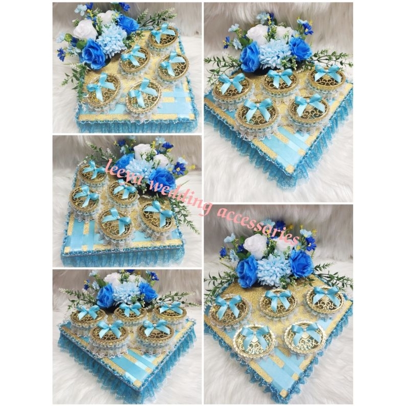💥new arrival💥gubahan bekas bunga rampai(gold blue)-Limited item ...