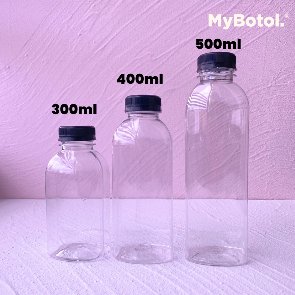 [mybotol] BOTOL PLASTIK MULUT BESAR WIDE MOUTH BIG CAP 300ML/400ML ...