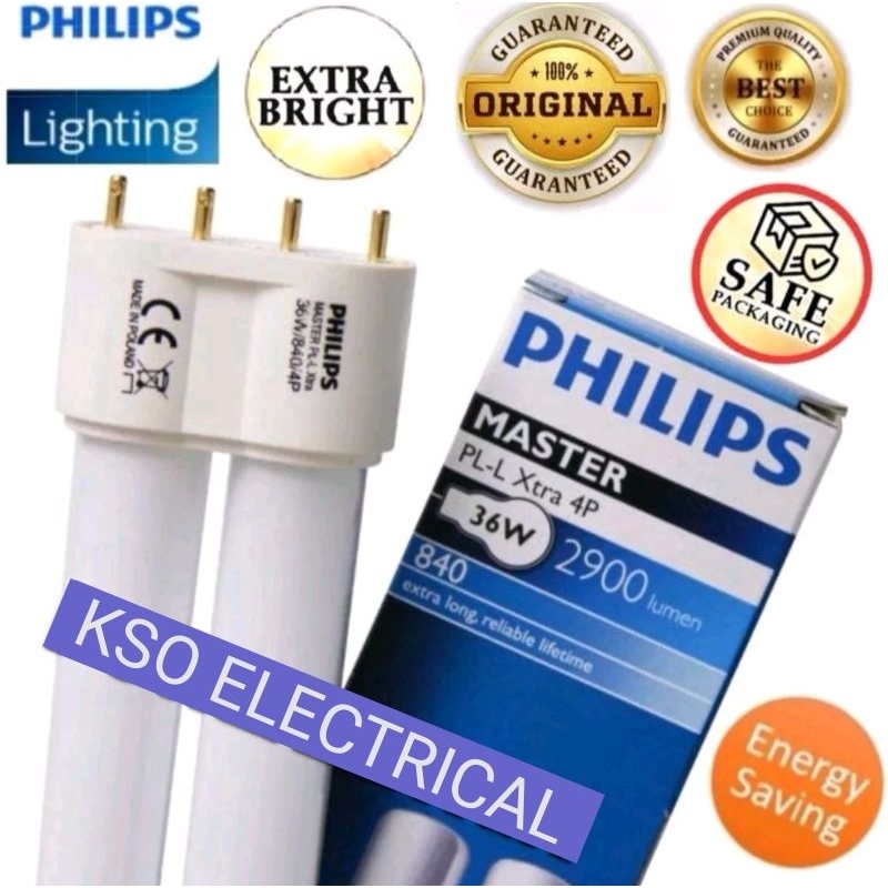 ORIGINAL PHILIPS 4PIN PLL TUBE 36W/840 COOL WHITE (2G11) | Shopee Malaysia