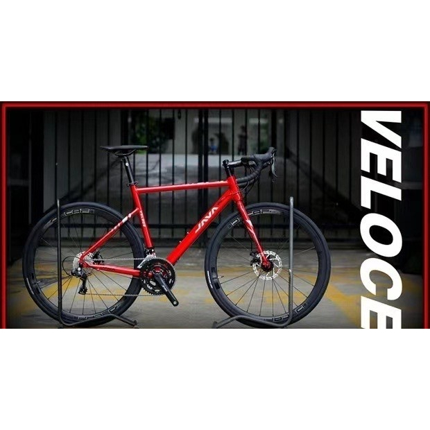 JAVA VELOCE 3 ALLOY DISC RIM 18SP ROAD BIKE 46CM 49CM 52CM - BLACK ...