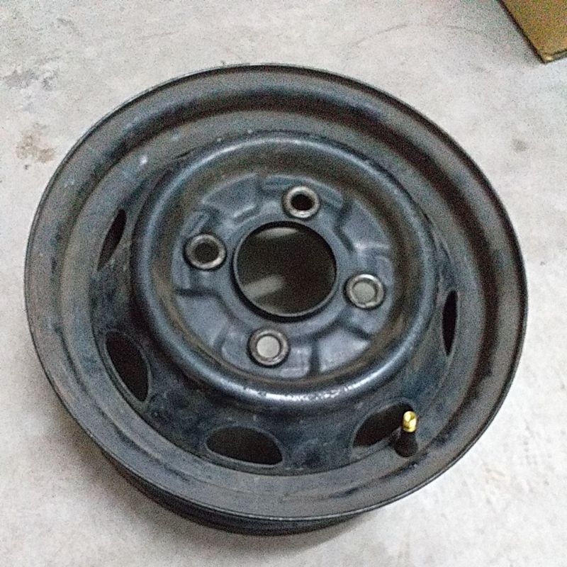 PERODUA KANCIL ORIGINAL SPORT RIM USED 4X110 (SIZE 12X4) (FINISH BLACK ...