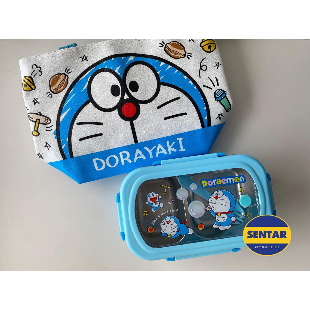 Doraemon SUS304 Stainless Steel Thermal Lunch Box 2Compartment 900ml ...