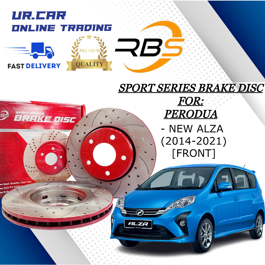 RBS PERODUA NEW ALZA (2014 - 2021) SPORT SERIES BRAKE DISC ROTOR FRONT ...